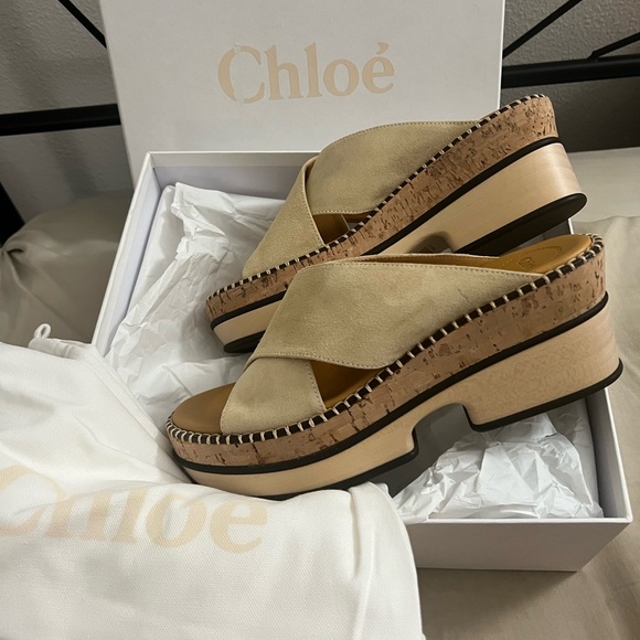 Chloe | Shoes | New Chloe Suede Platform Mule Sandals | Poshmark